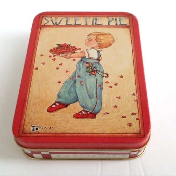 Mary Engelbreit | Accents | Vintage Storage Tin Sweetie Pie Red Tin Box ...